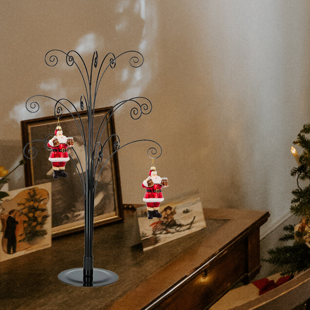 Metal Christmas Tree Ornament Display Stand Black 20822 | Hohiya